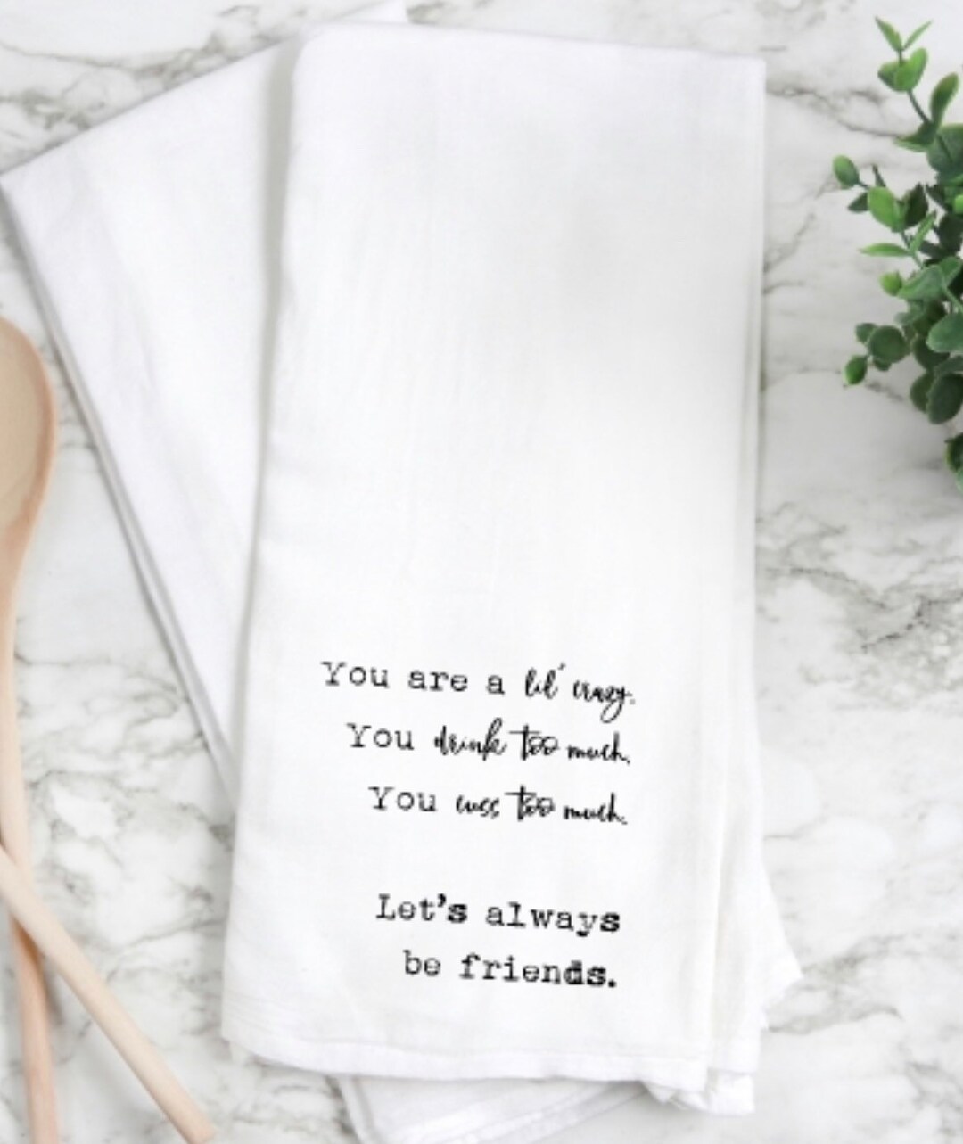 Inappropriate Flour Sack Towel. Funny Friend Gifts, Kitchen Towel, Tea ...