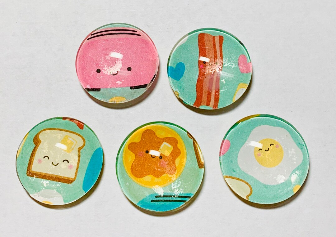 Breakfast Food Magnet Set, Bacon and Eggs Magnets, Handmade Breakfast ...