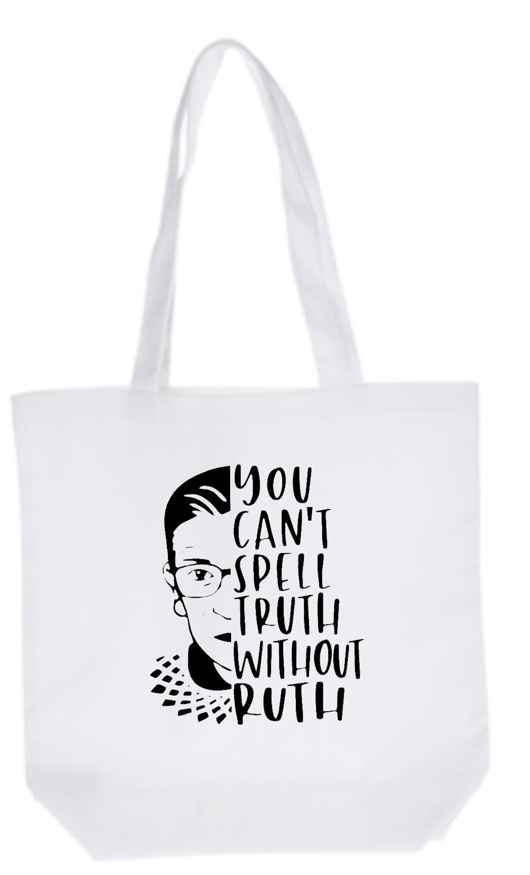 RBG Canvas Bag, RBG Tote Bag, Canvas Tote, Tote Bag, Ruth Bader ...