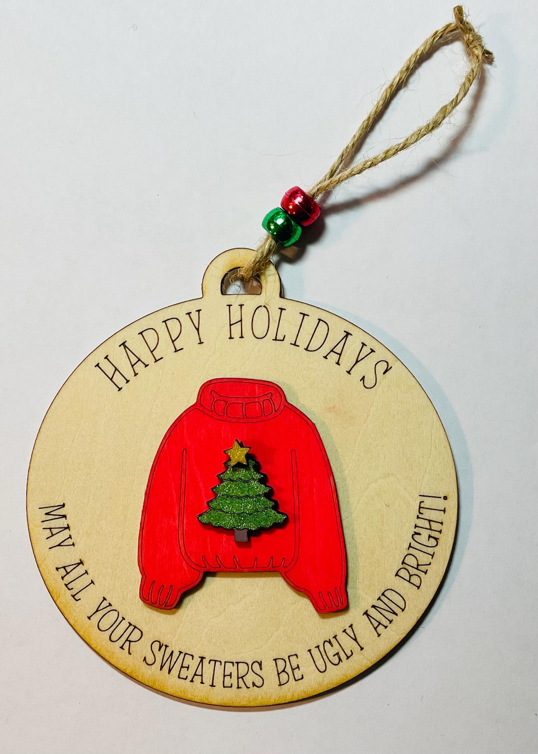 Ugly Sweater Christmas Ornament, Ugly Sweater Ornament, Funny Ornament ...