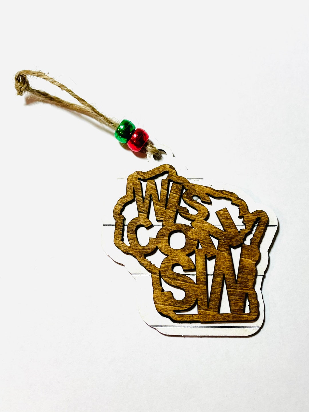 Wisconsin Handmade, Hand Painted Christmas Ornament, Wisconsin Ornament ...