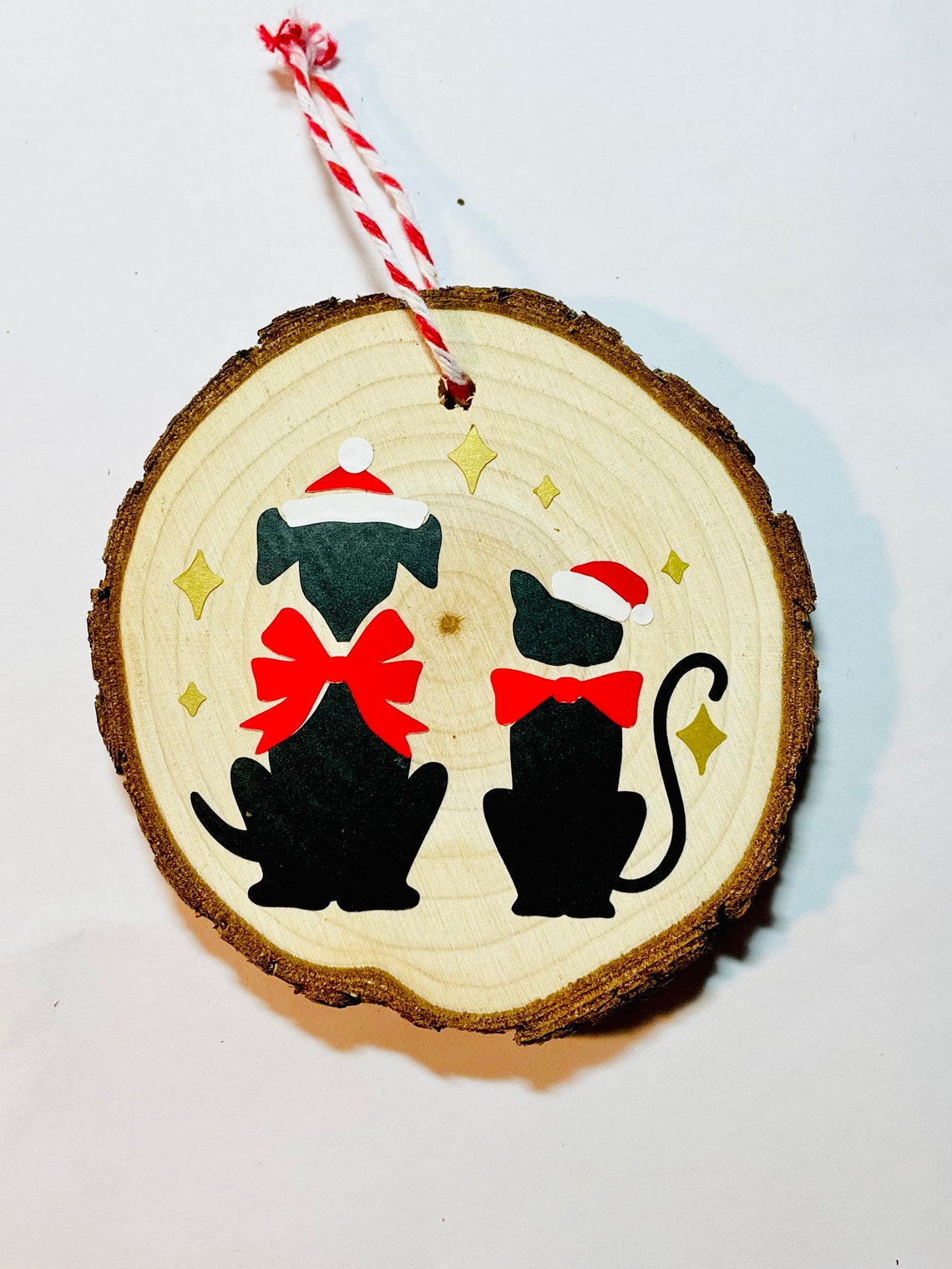 Dog and Cat Ornament, Dog and Cat Christmas Ornament, Cat and Dog ...