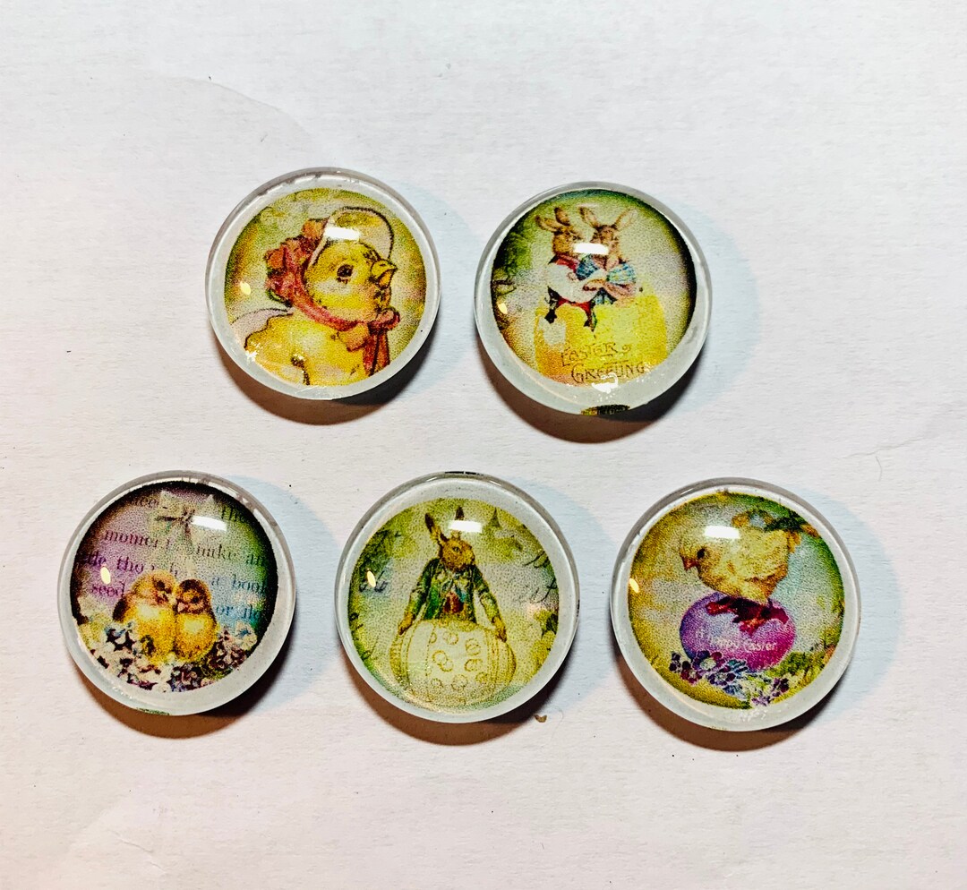 EASTER MAGNETS, Rabbit Magnets, Glass Magnet Sets, Easter Magnets ...