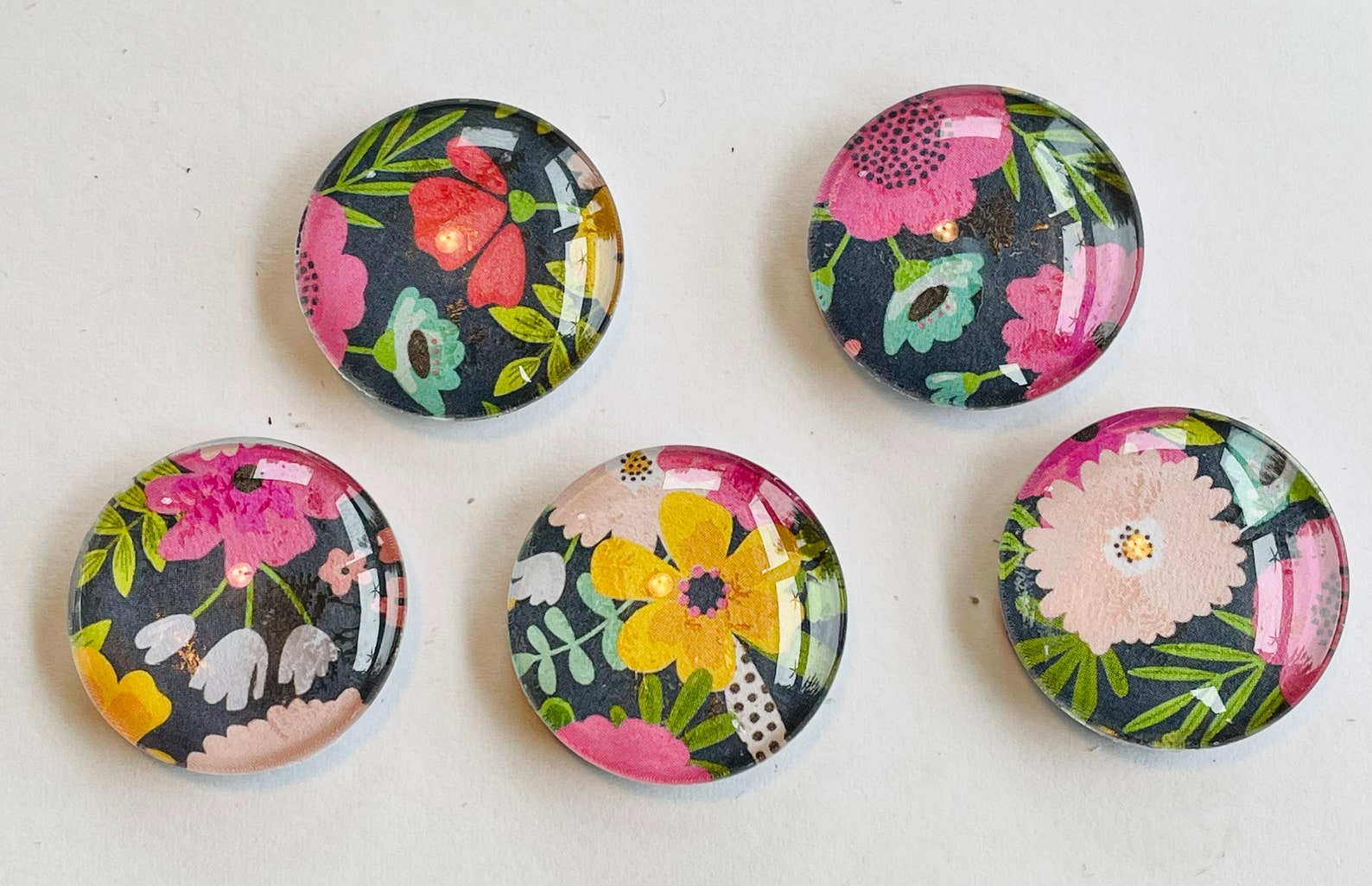 Flower Magnet Set Flowers Magnet Set Flower Magnets Flower - Etsy