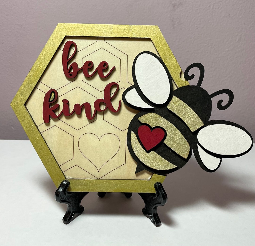 Bee Kind Sign, Bee Kind Decor, Bubble Bee Gift, Gift for Bee Lover ...