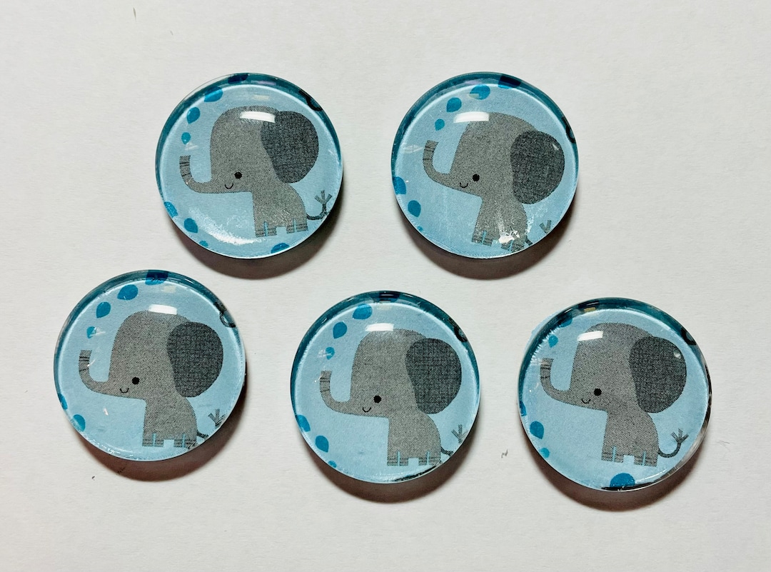 Elephant Magnets, Glass Magnets, Elephant Gift, Elephant Decor ...