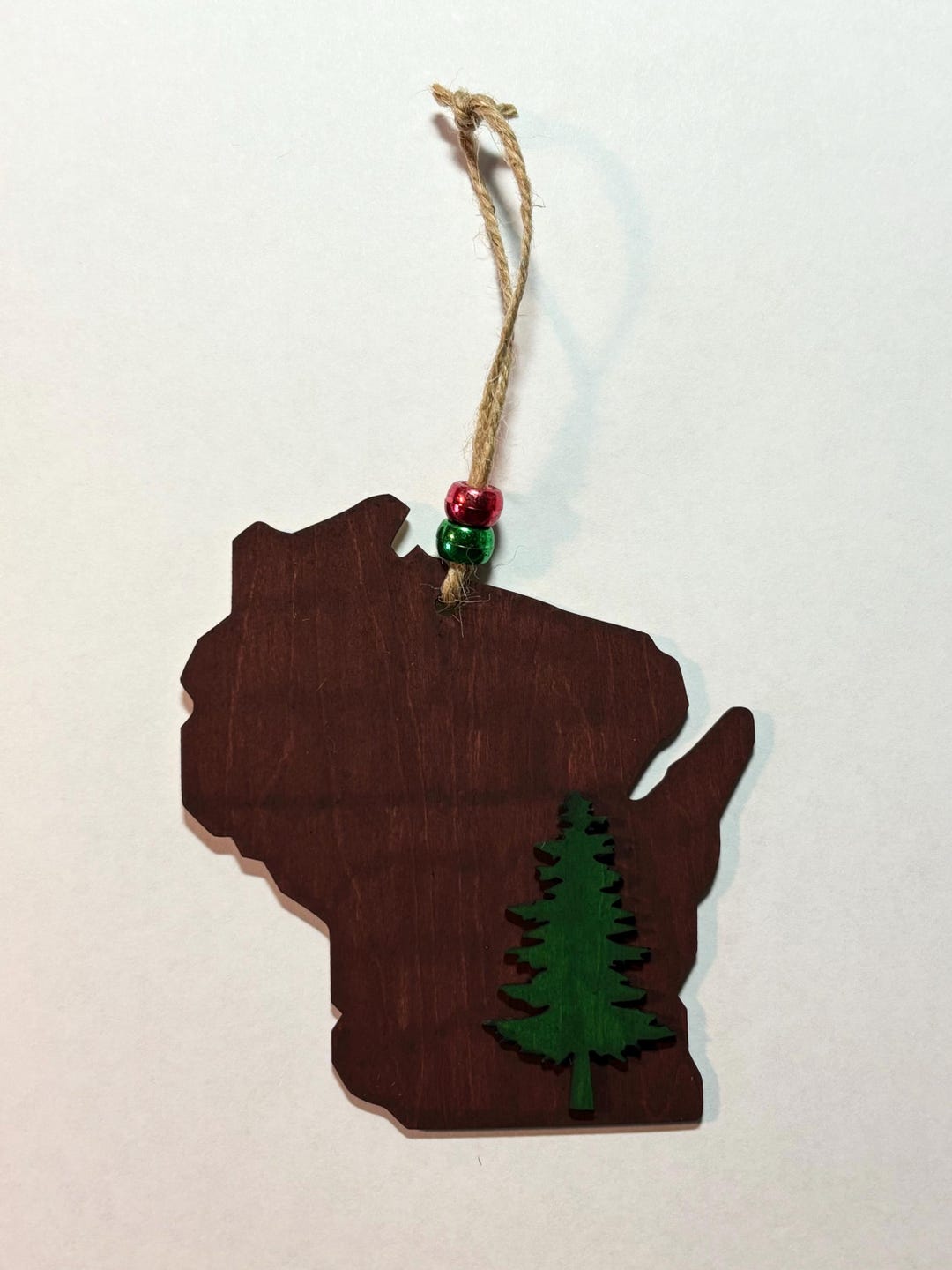 Wisconsin Handmade, Hand Painted Christmas Ornament, Wisconsin Ornament ...