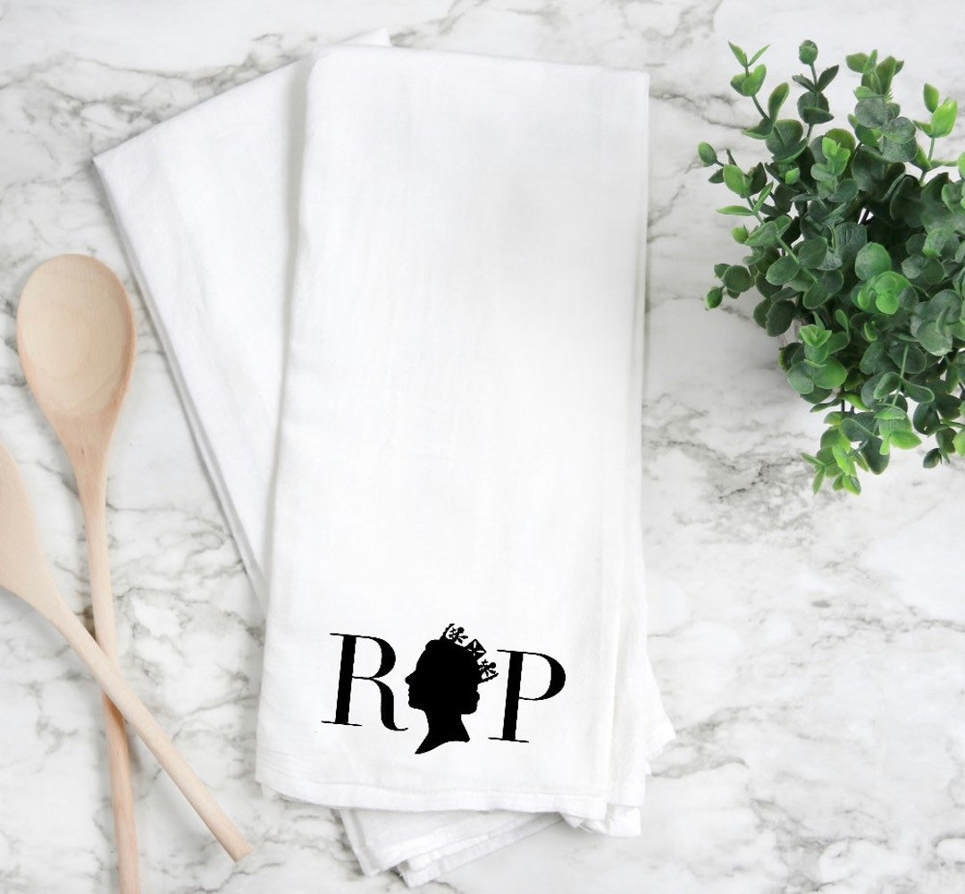 Queen Elizabeth Kitchen Towel, Queen Elizabeth Flour Sack Towel, Queen ...