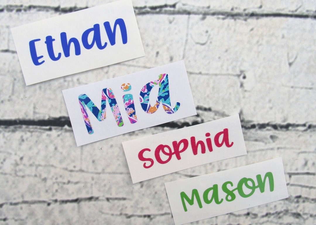 Name Labels Label Stickers Custom Vinyl Name Stickers, Vinyl Name Decal ...