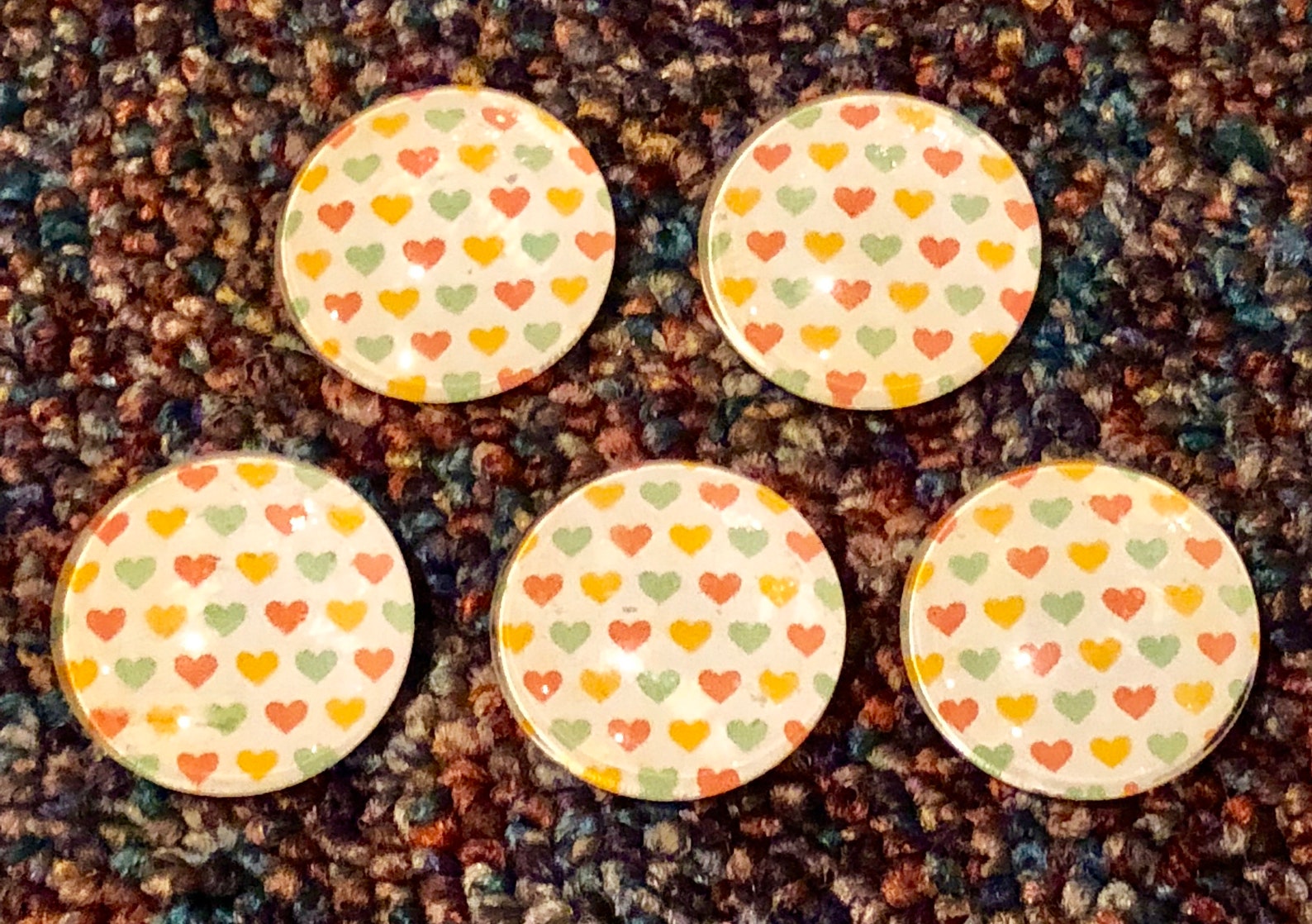 Valentine Magnets, Glass Magnets, Heart Magnet Set, Glass Magnet ...