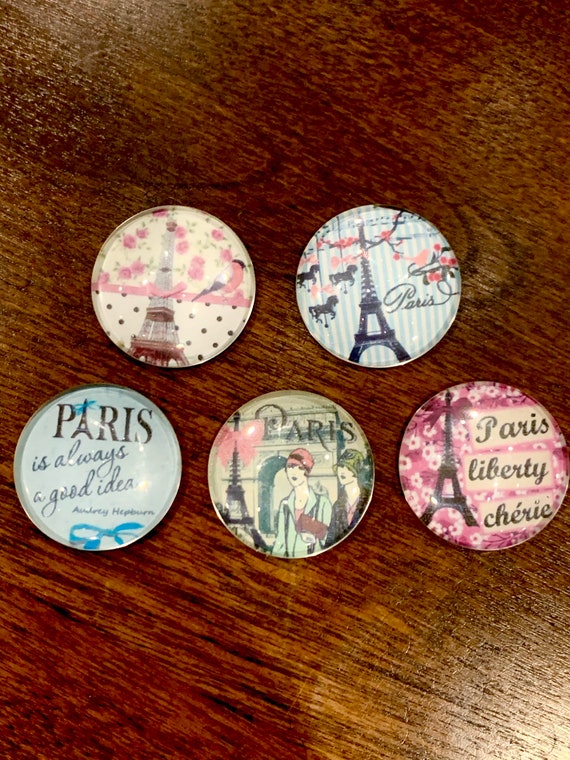 Paris magnets glass magnet sets Paris magnets Paris magnet | Etsy