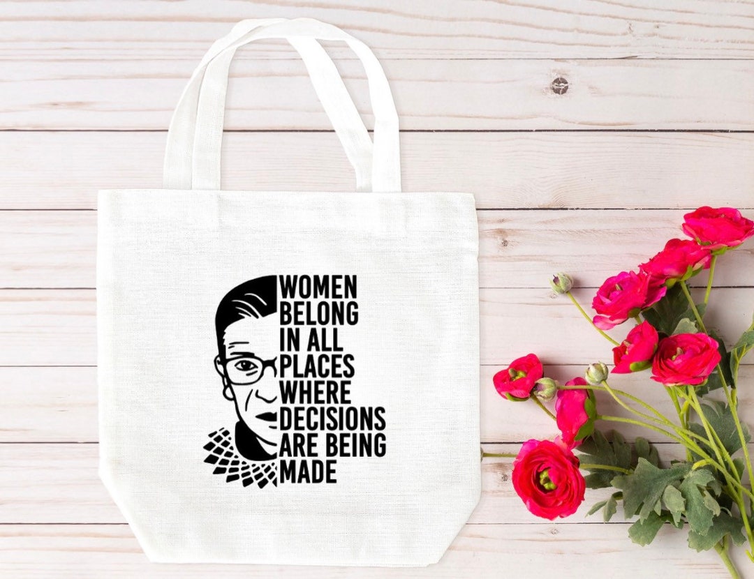 RBG Canvas Bag, RBG Tote Bag, Canvas Tote, Tote Bag, Ruth Bader ...