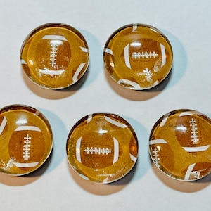 Football Magnets, Set of Five Football Magnets, Football Glass Magnets ...