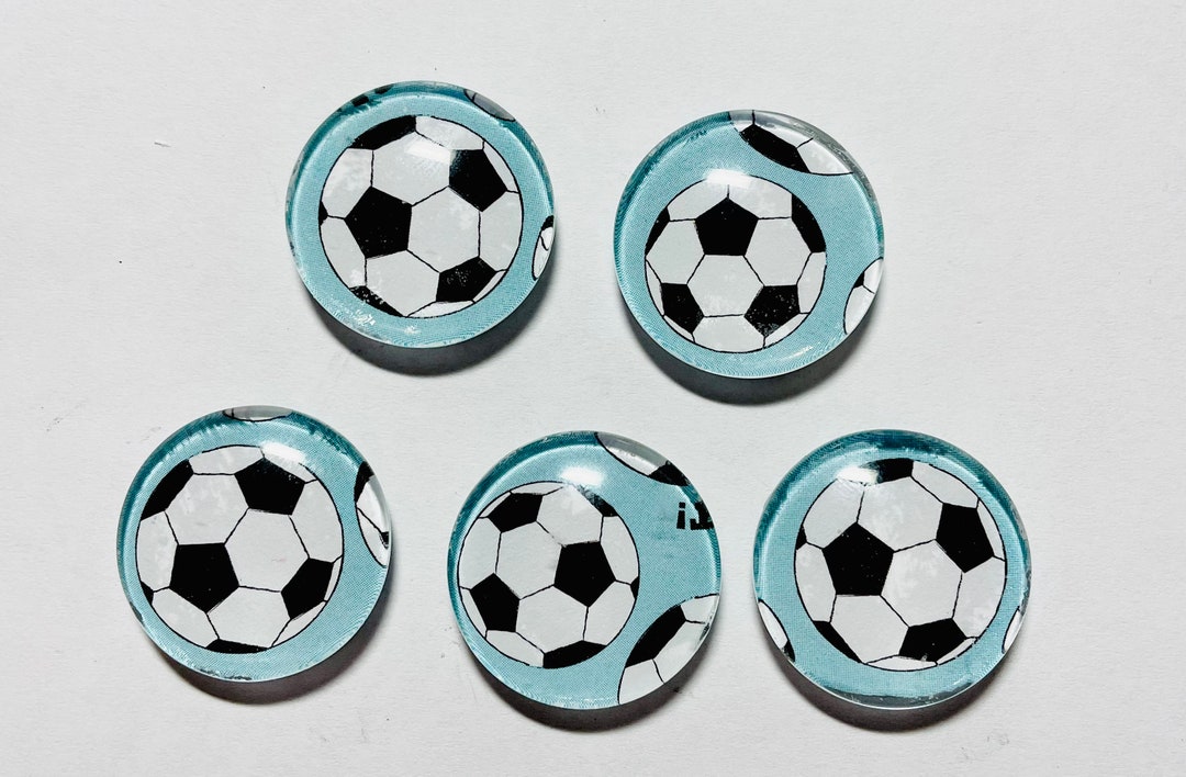 Soccer Magnets, Set of Five Soccer Magnets, Soccer Glass Magnets ...