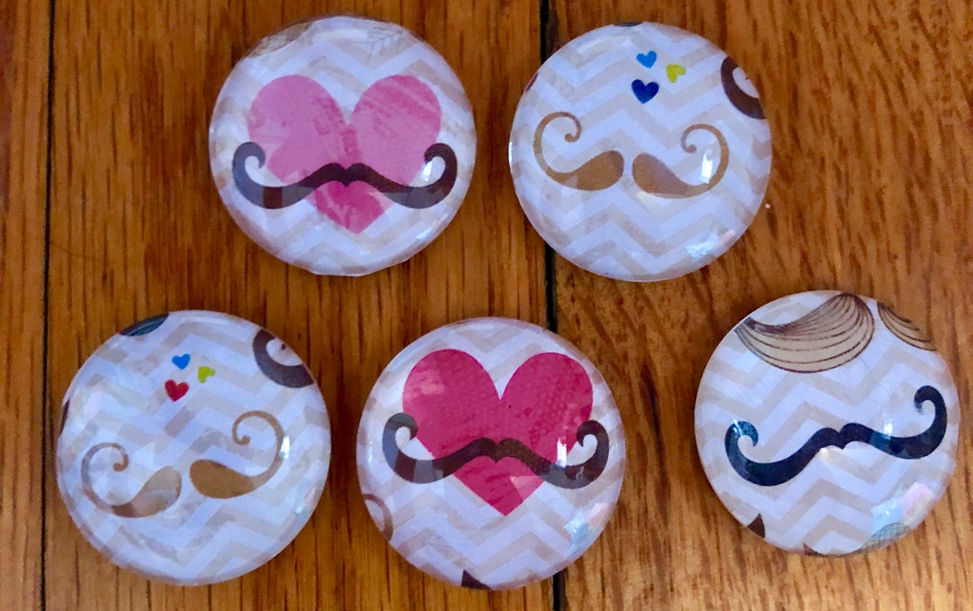Valentine Magnets, Glass Magnets, Heart Magnet Set, Glass Magnet ...