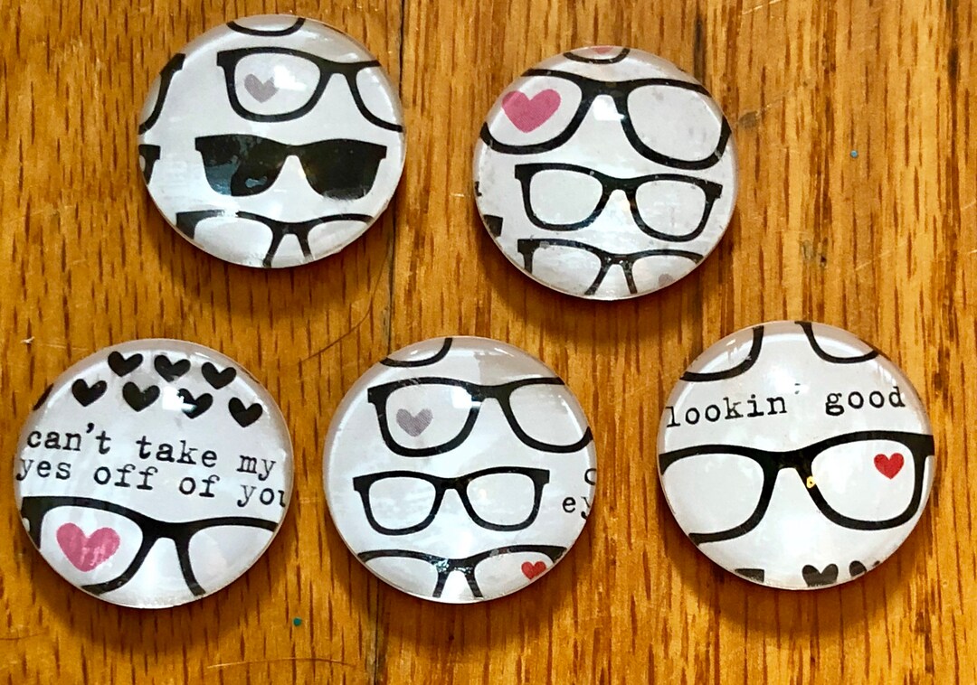 Valentine Magnets, Glass Magnets, Heart Magnet Set, Glass Magnet ...