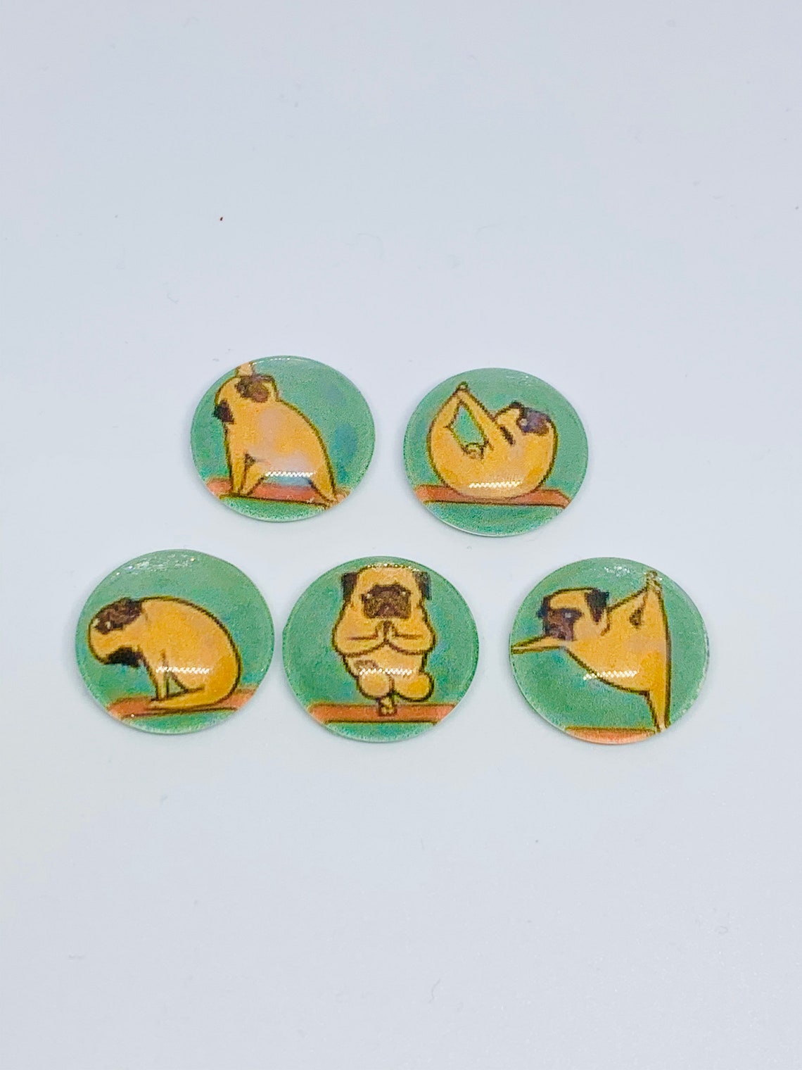 Pug Magnet Pug Yoga Magnet Set Pug Gifts Pug Magnet Sets | Etsy