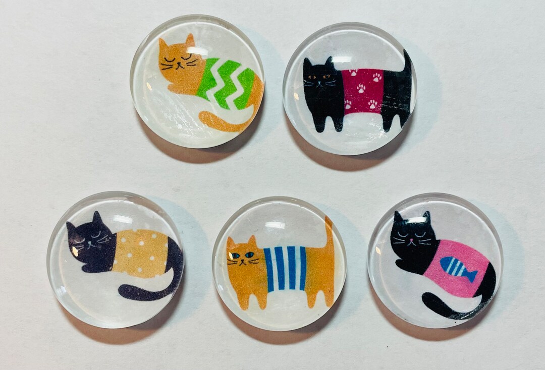 Cat Magnets, Glass Magnets, Cat Gift, Cat Decor, Cat Magnet, Cat ...
