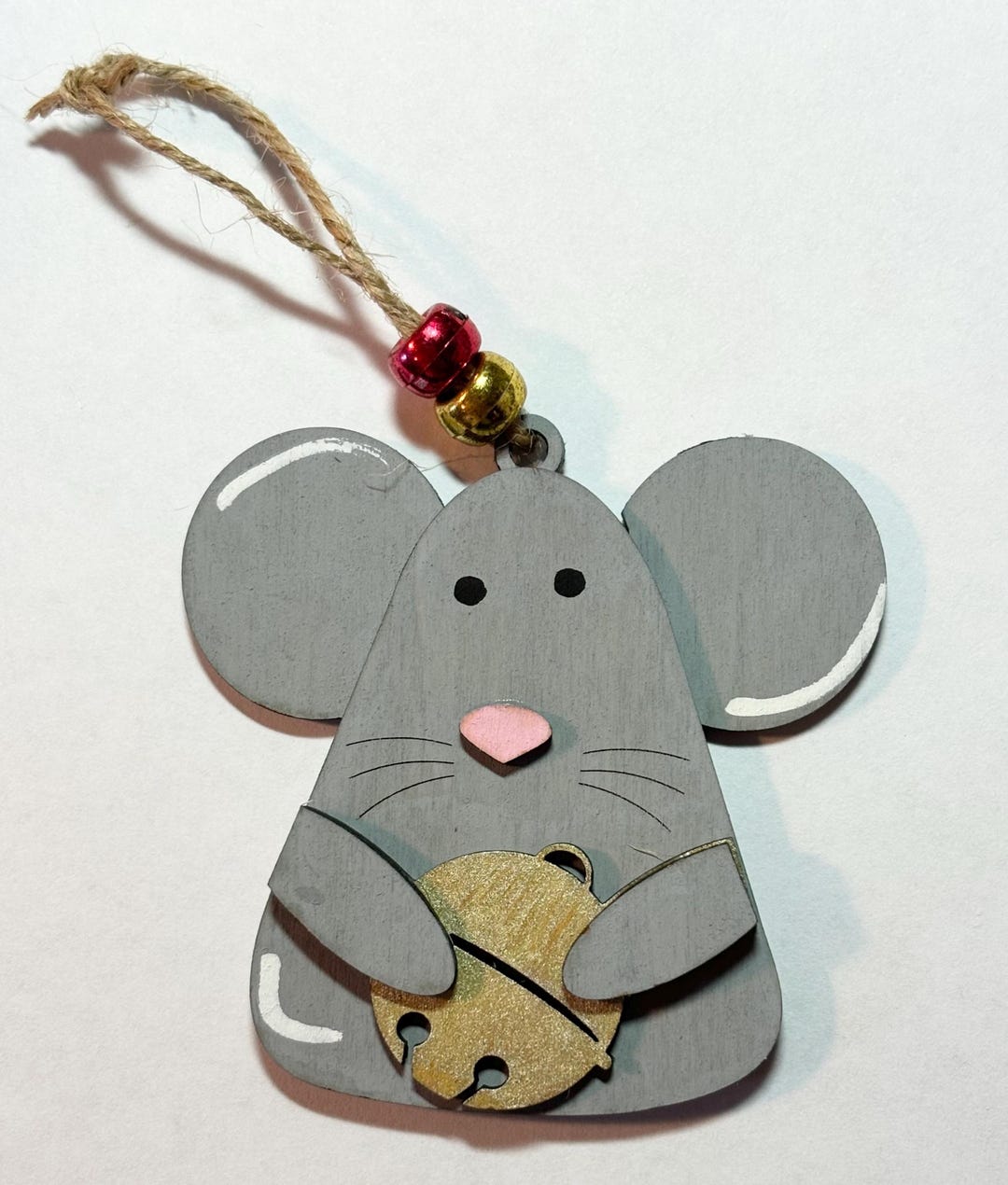 Mouse Handmade Ornament, Mouse Christmas Ornament, Mouse Ornament ...