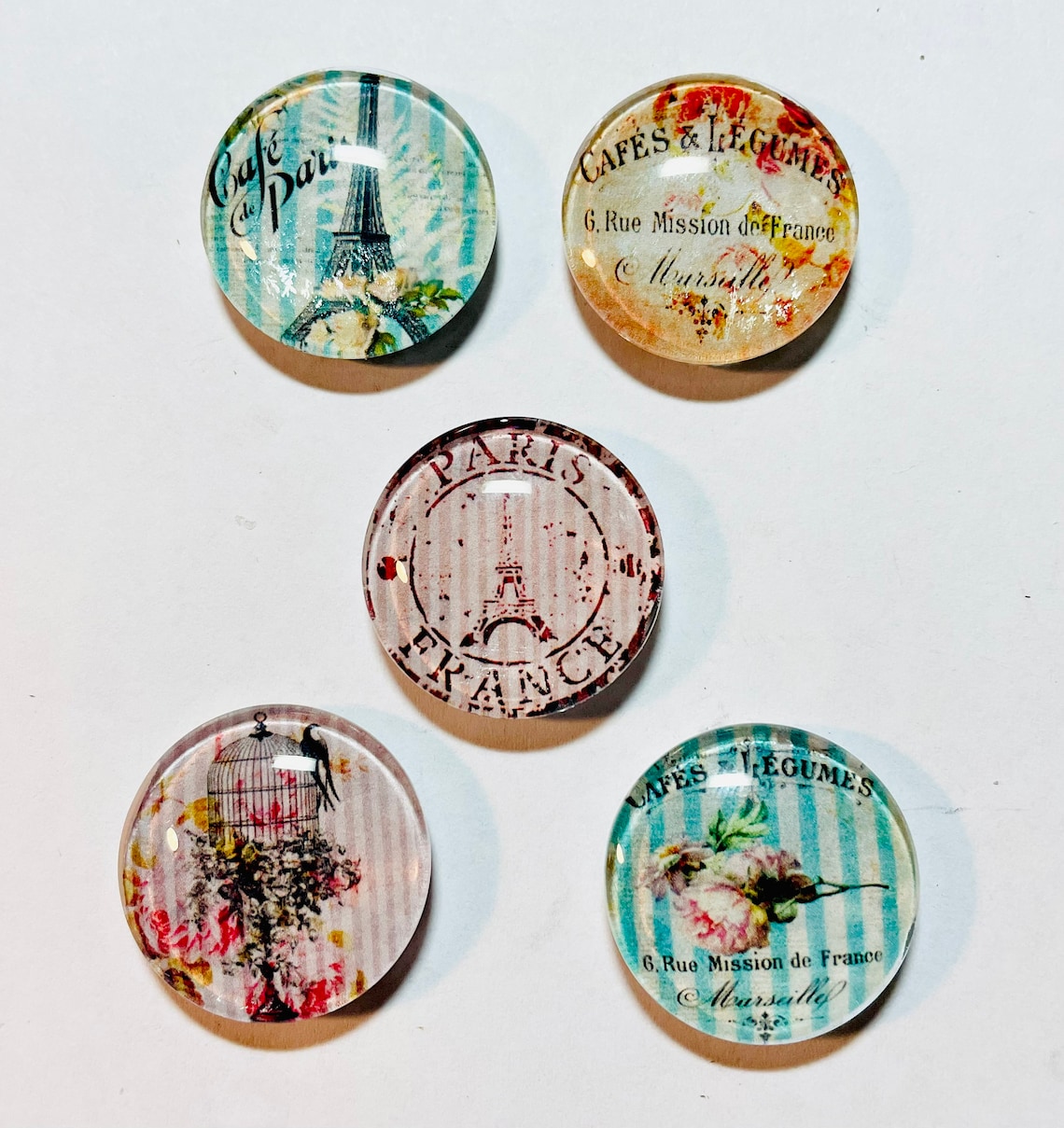 Paris Magnets Glass Magnet Sets Paris Magnets Paris Magnet | Etsy