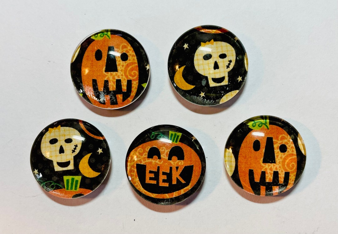 Halloween Magnet Set, Glass Magnet, Halloween Magnet Set, Halloween ...