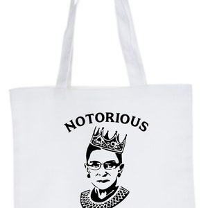 RBG Canvas Bag, RBG Tote Bag, Canvas Tote, Tote Bag, Ruth Bader ...