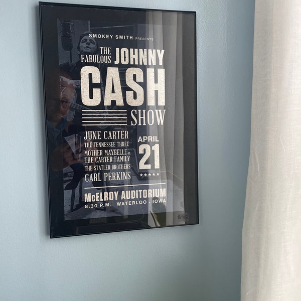 Johnny Cash Poster Concert - Etsy