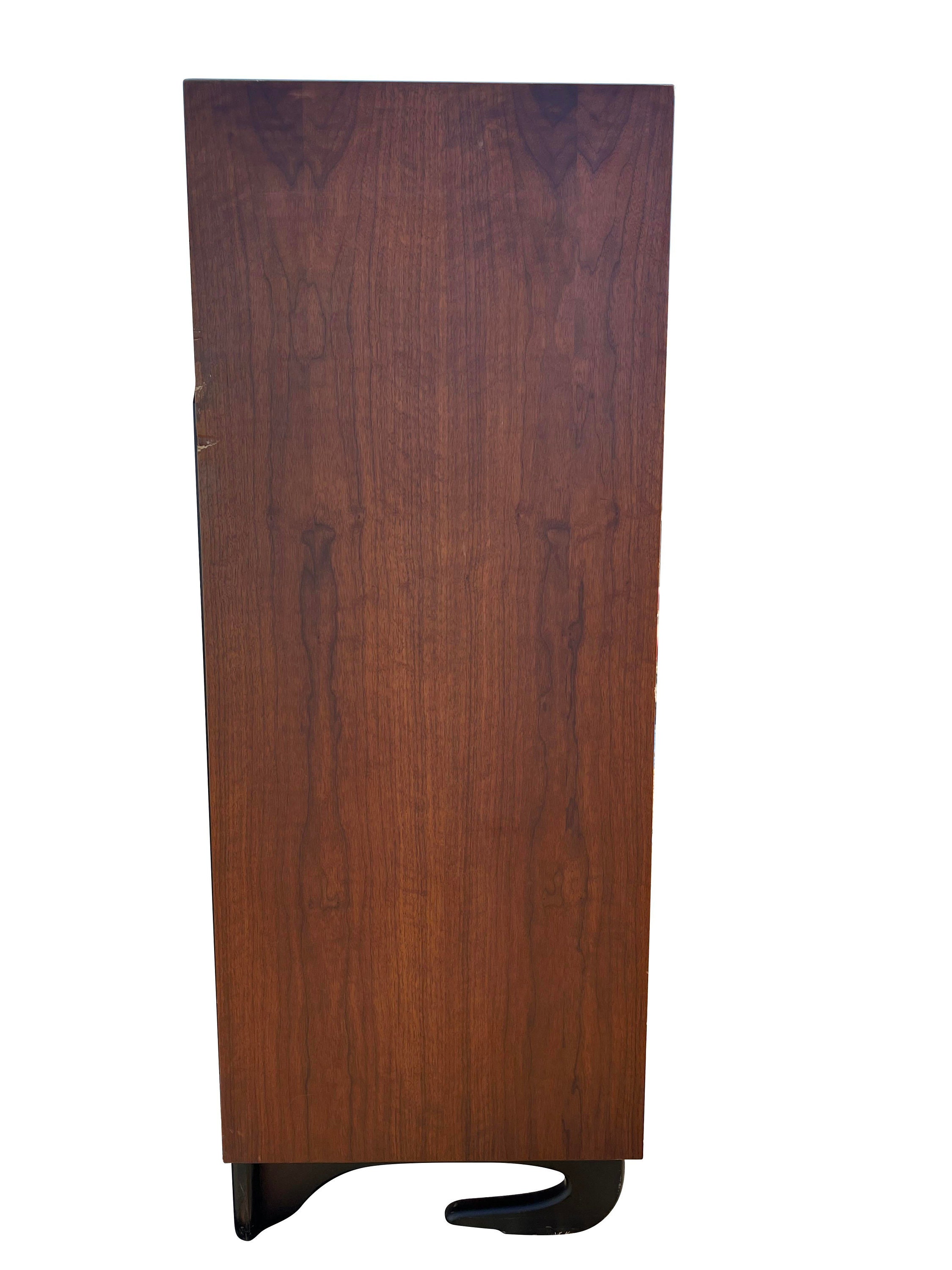 1970s Mid Century Modern Vintage Tall Dresser or Chifforobe in Ebony ...