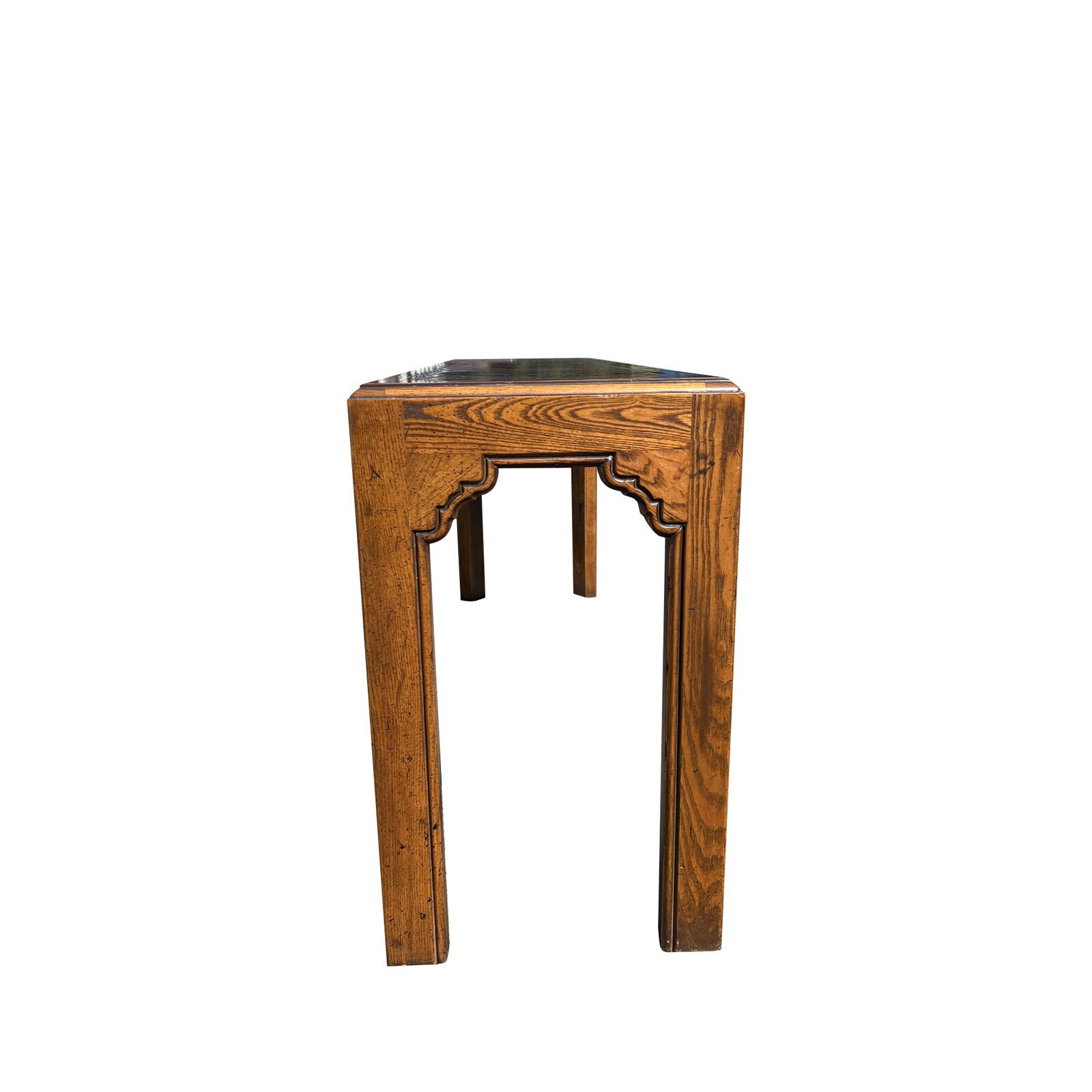 1980s Vintage Henredon Console Table in Traditional Style in Solid Wood ...