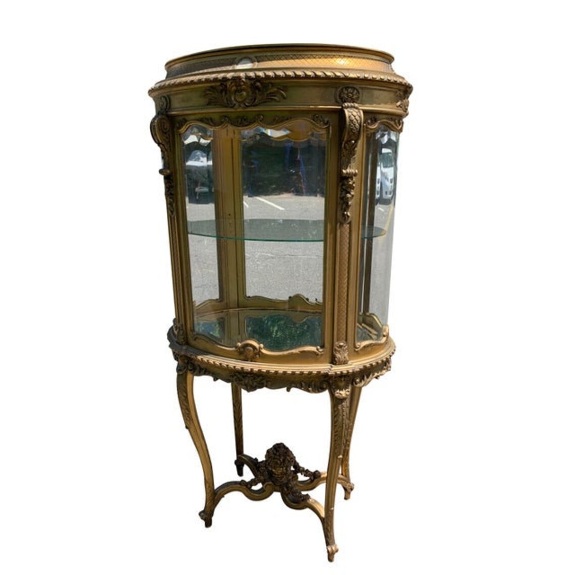 French Glass Gold Gilt Curio Display Cabinet - Etsy