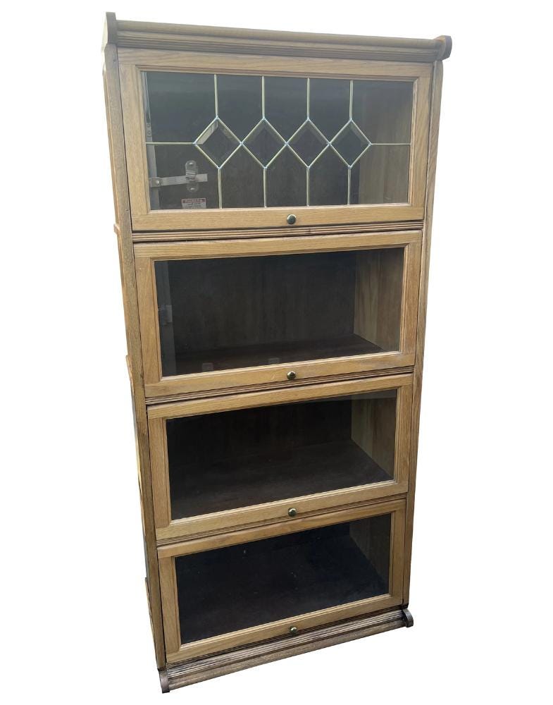 1980s Vintage Oak Barrister Bookcase Single Unit With 4 Stacks - Etsy