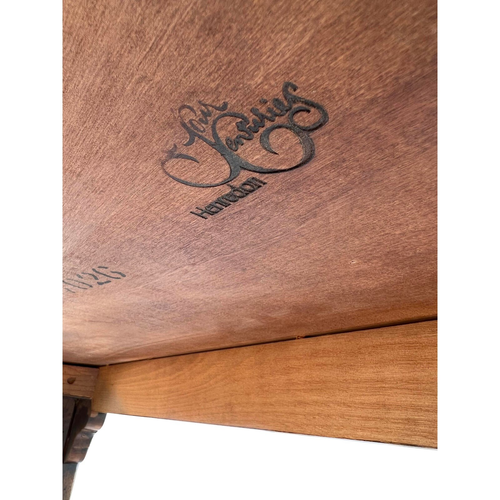 1980s Vintage Henredon Console Table in Traditional Style in Solid Wood ...