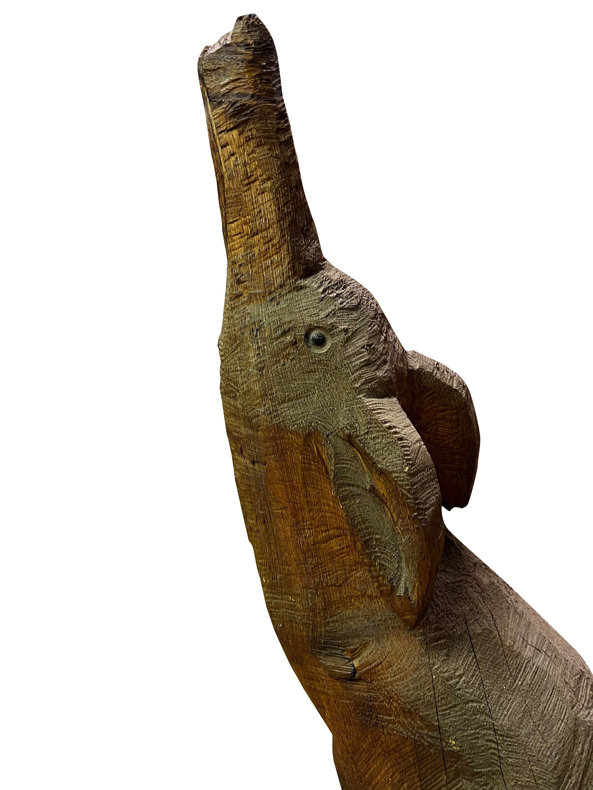 Folk Art Hand Carved Coyote Floor Standing Sculpture - Etsy
