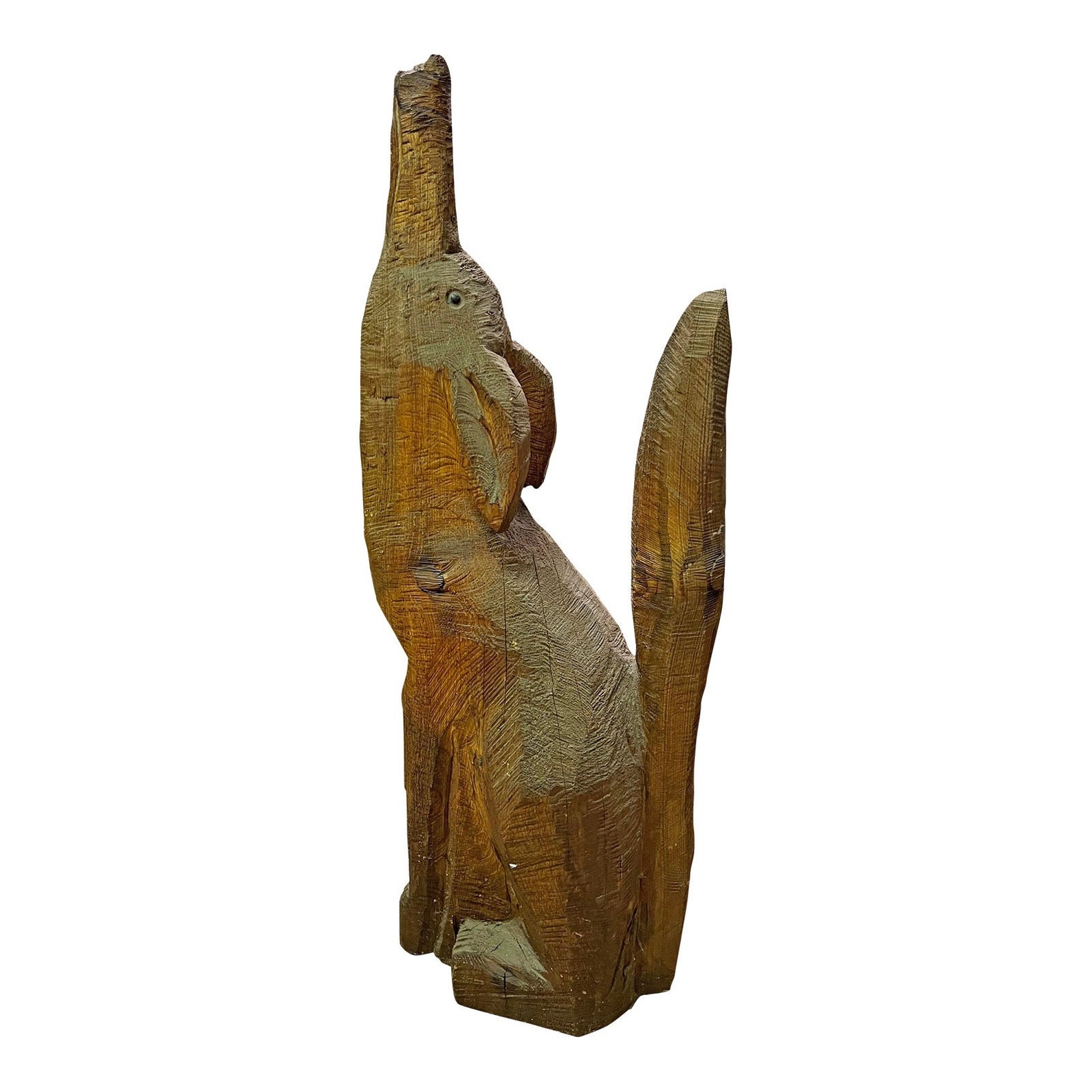 Folk Art Hand Carved Coyote Floor Standing Sculpture - Etsy