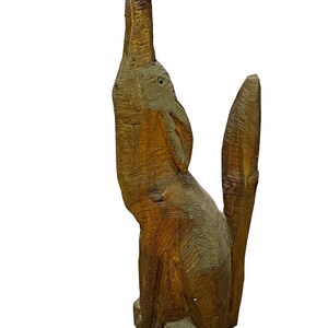 Folk Art Hand Carved Coyote Floor Standing Sculpture - Etsy