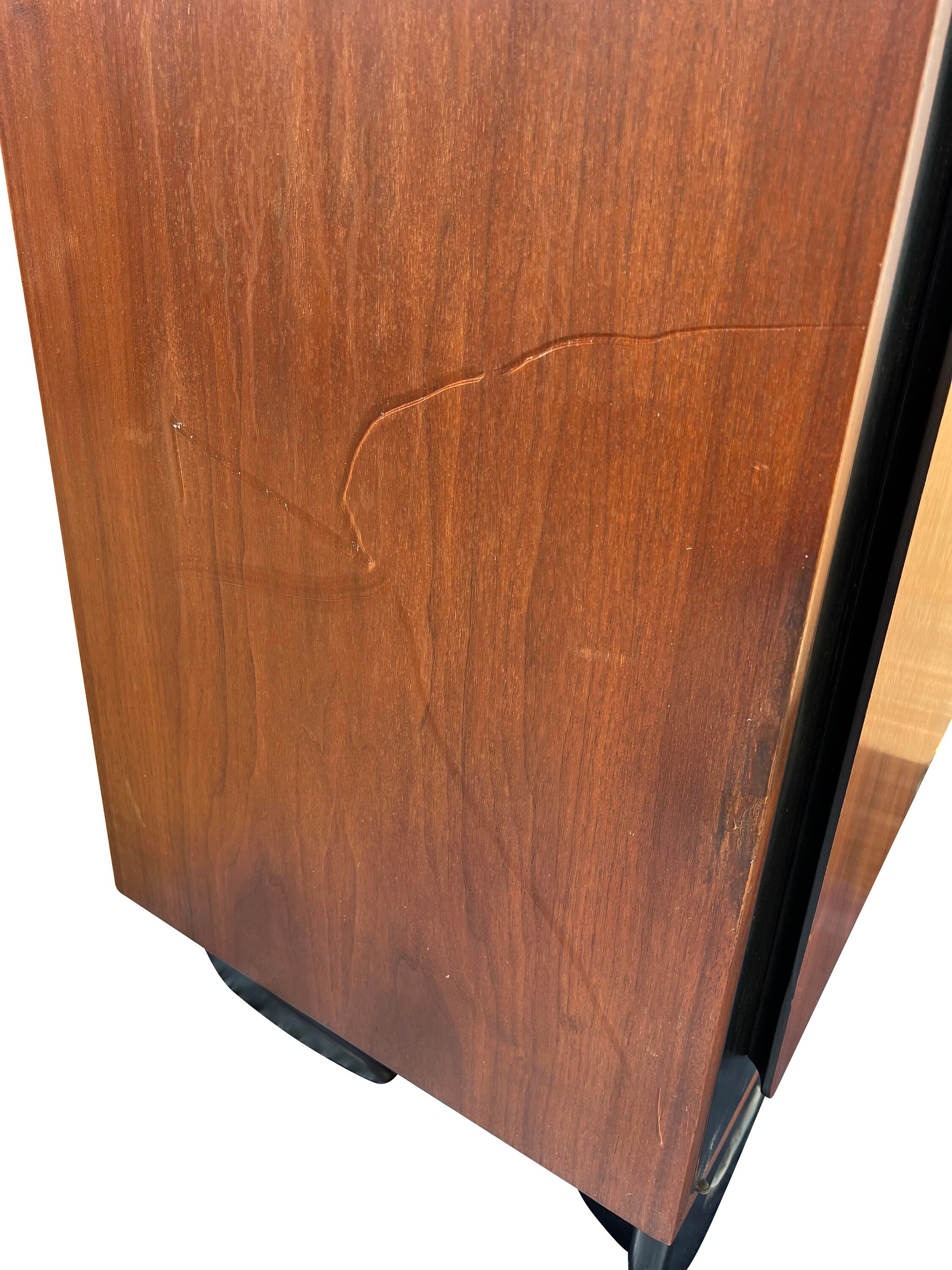 1970s Mid Century Modern Vintage Tall Dresser or Chifforobe in Ebony ...