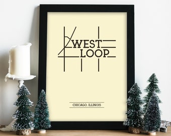 Chicago Loop Map | Etsy