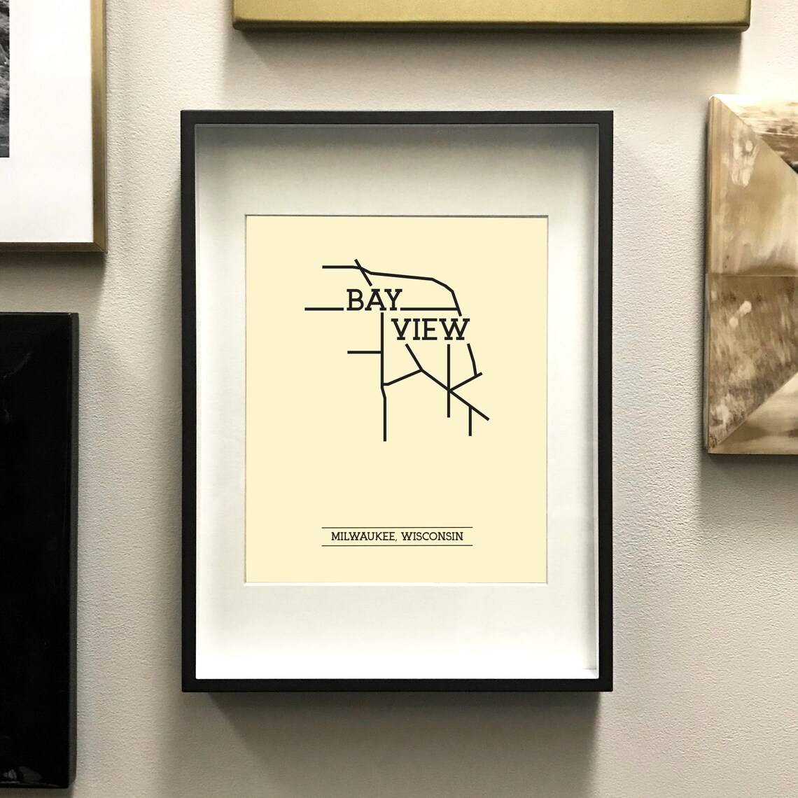 Bay View Milwaukee Wisconsin Neighborhood Map 8x10 Wall Art - Etsy