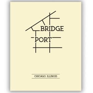 Bridgeport Chicago Neighborhood Map 8x10 Wall Art Print | Etsy UK
