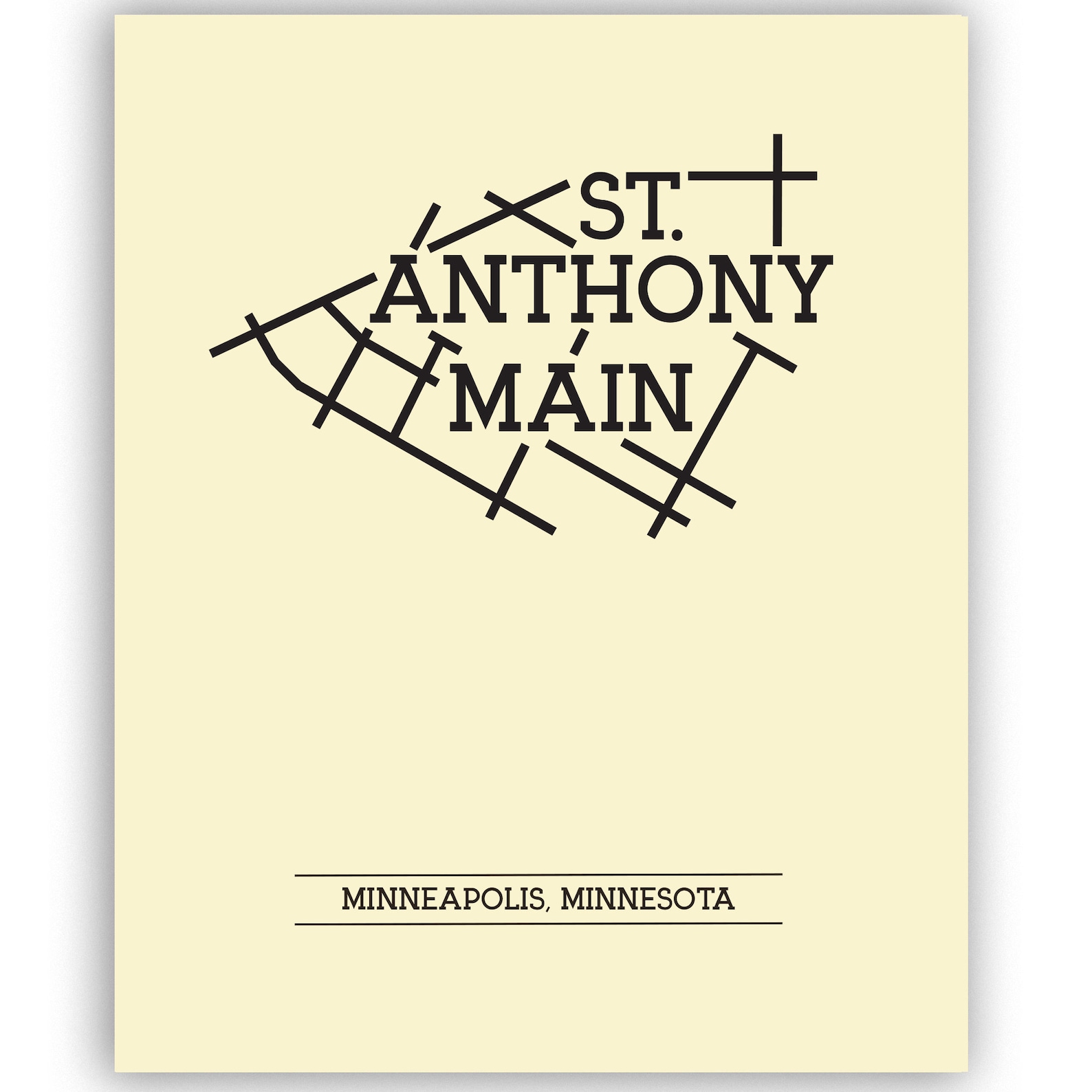 Saint Anthony Main Minneapolis Minnesota Neighborhood Map 8x10 | Etsy ...