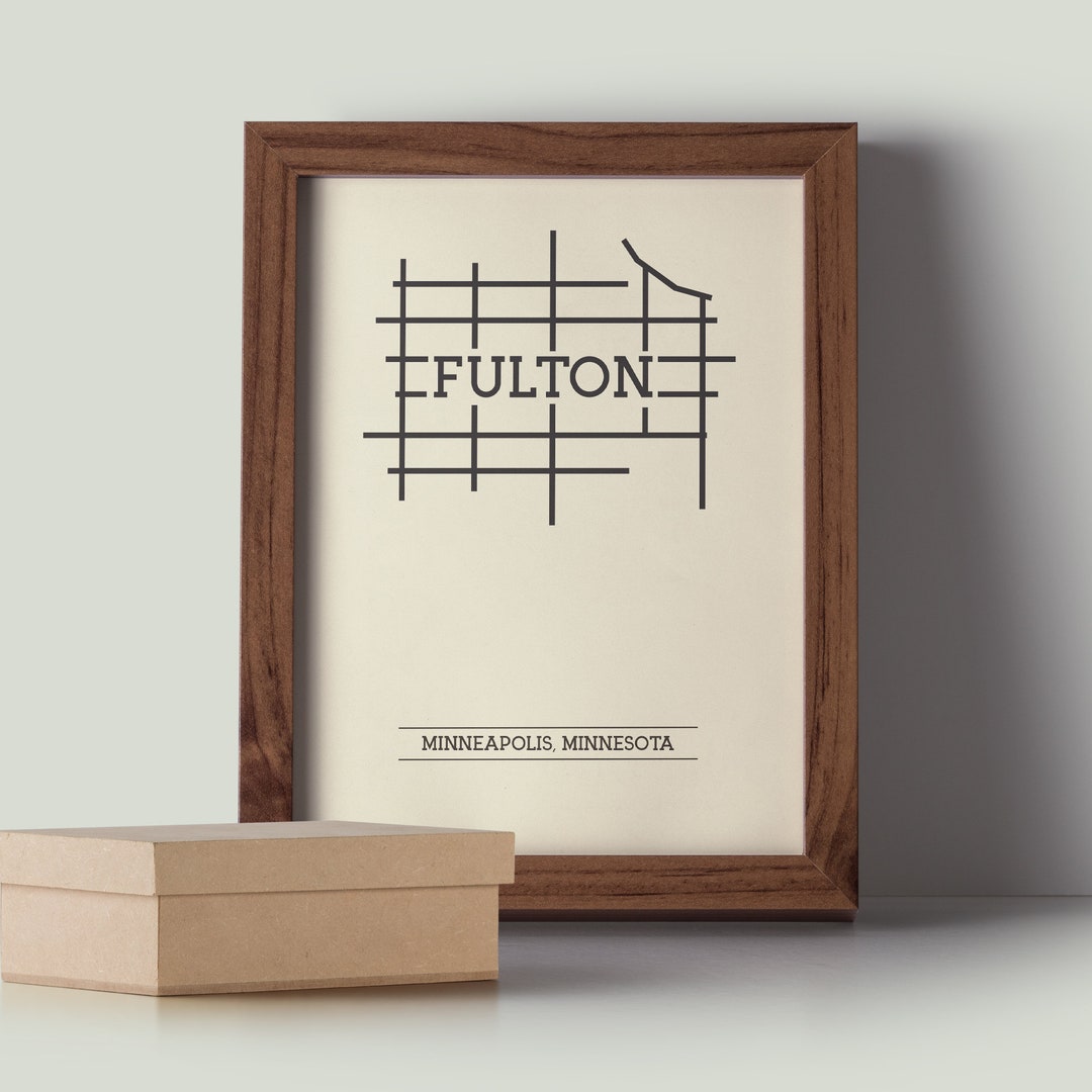 Fulton Minneapolis Minnesota Neighborhood Map 8x10 Wall Art - Etsy