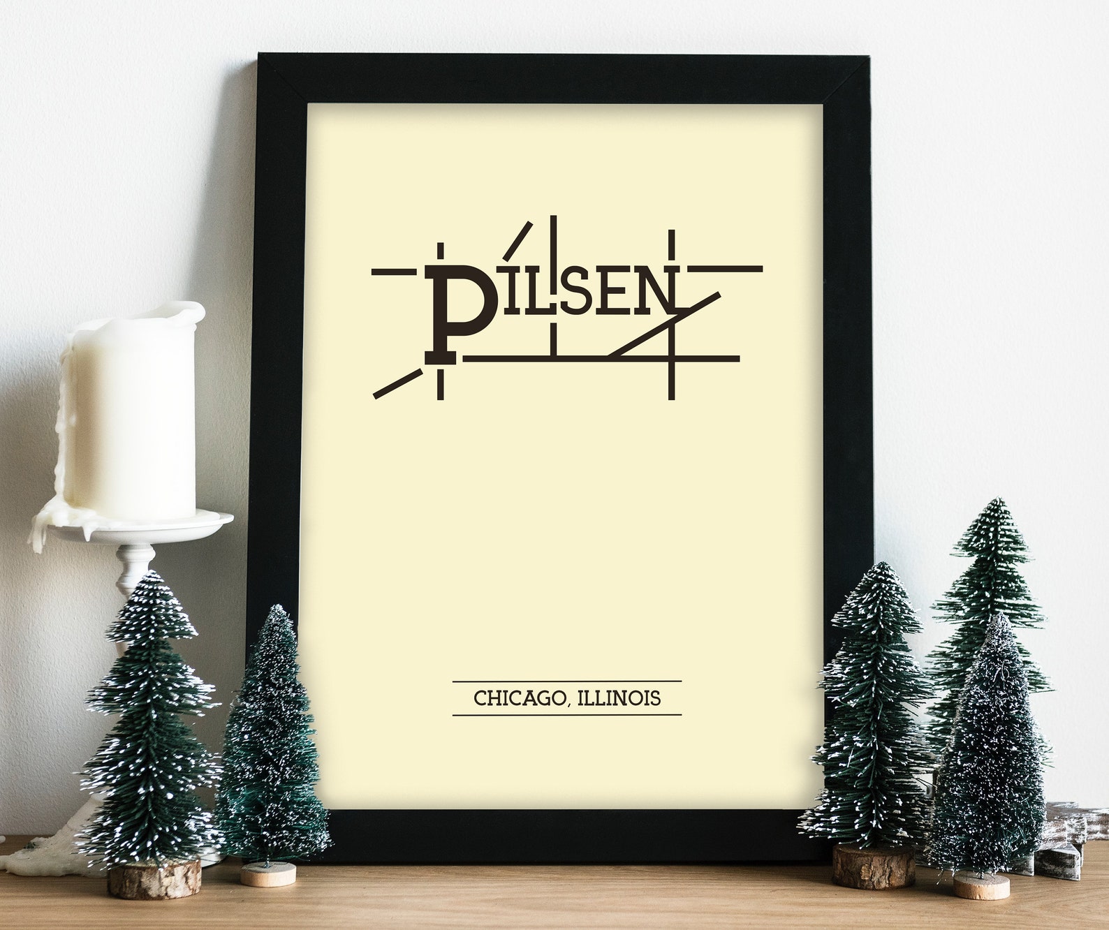Pilsen Chicago Neighborhood Map 8x10 Wall Art Print | Etsy