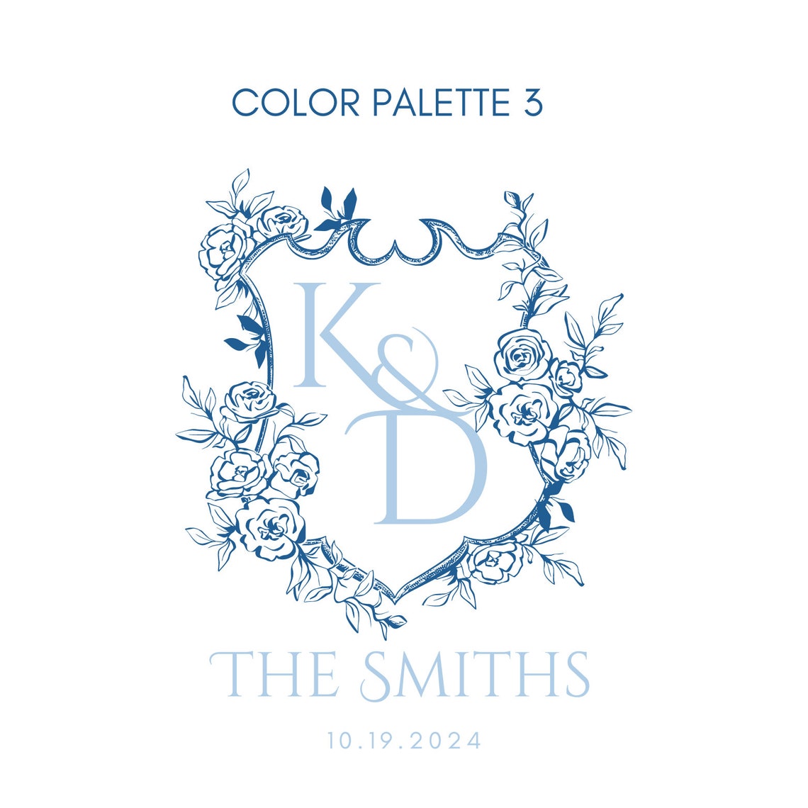 Custom Chinoiserie Inspired Wedding Crest - Etsy