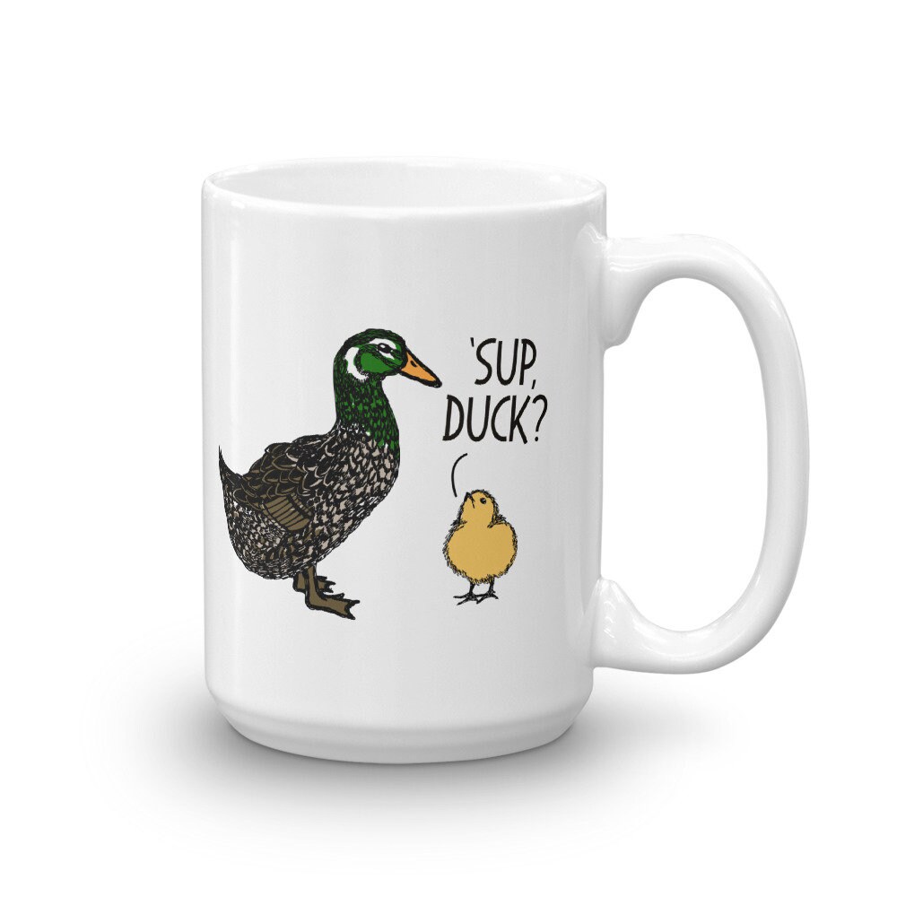 Taza divertida linda y adorable 'Sup Duck para los amantes de los patos ...