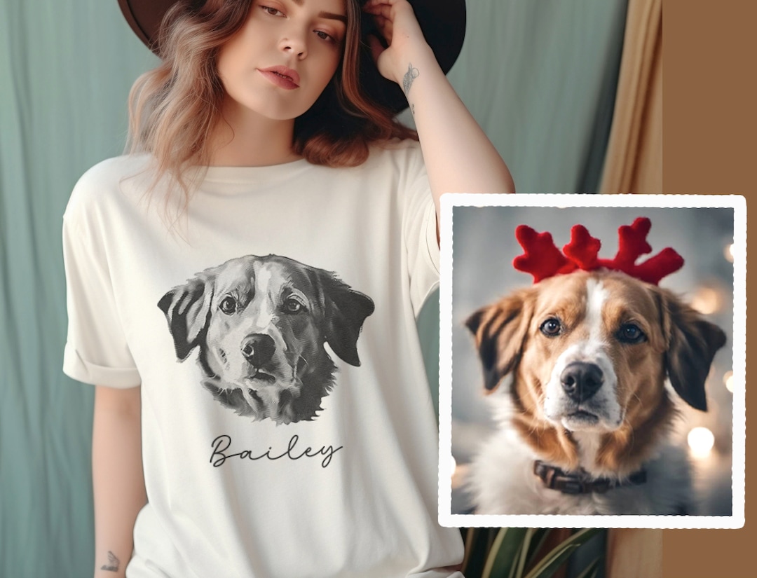 Custom Pet Shirt Using Pet Photo Name, Comfort Colors Personalized Dog ...