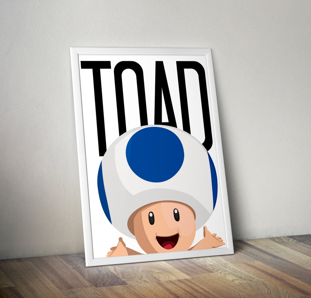 FALL SALE 11x14 Blue Toad Printable Poster - Vector Graphics, Digital ...