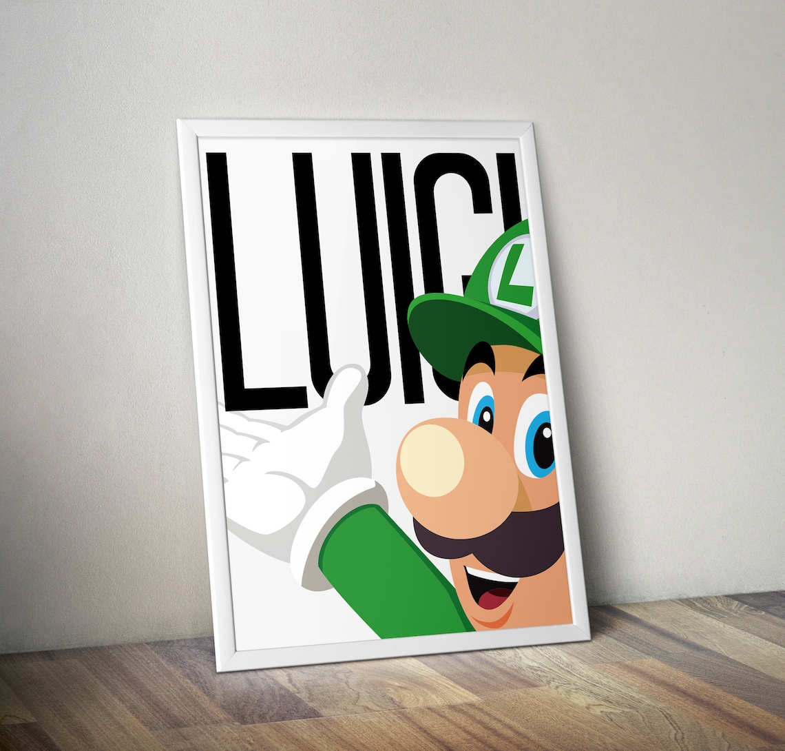 FALL SALE 11x14 Luigi Printable Poster Vector Graphics - Etsy