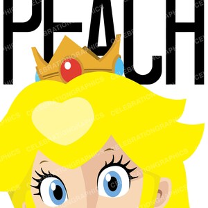 FALL SALE 11x14 Princess Peach Printable Poster - Vector Graphics ...