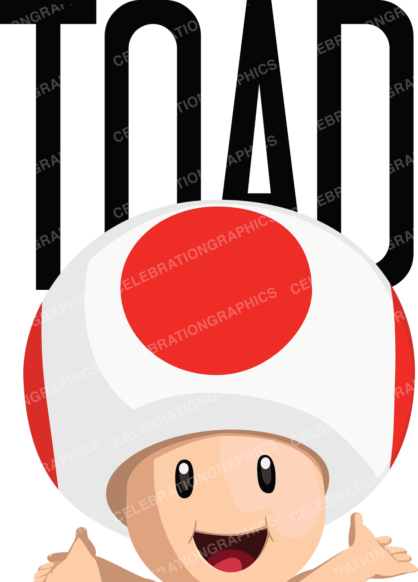 FALL SALE 11x14 Red Toad Printable Poster Vector Graphics - Etsy