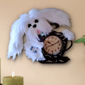 Customized Dog, Custom Dog Clock, Gift for Dog Lovers, Chantybychanty ...
